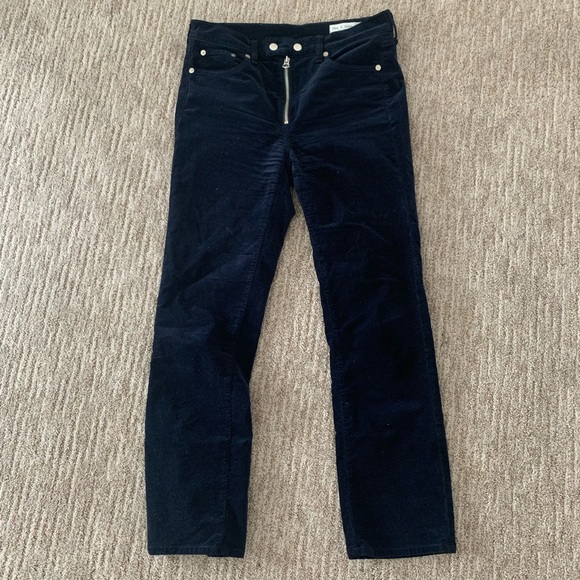 rag & bone | Pants & Jumpsuits | Rag And Bone Blue Velour Pants | Poshmark